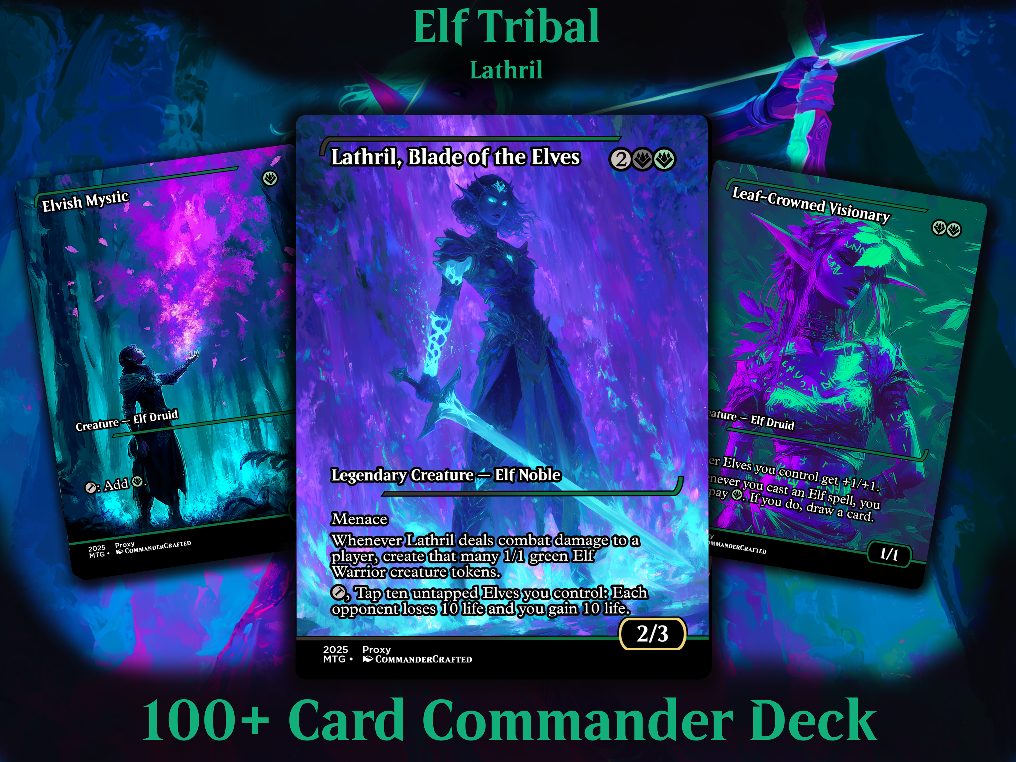 Lathril Elf Tribal Commander Proxy Deck – Commander Crafted